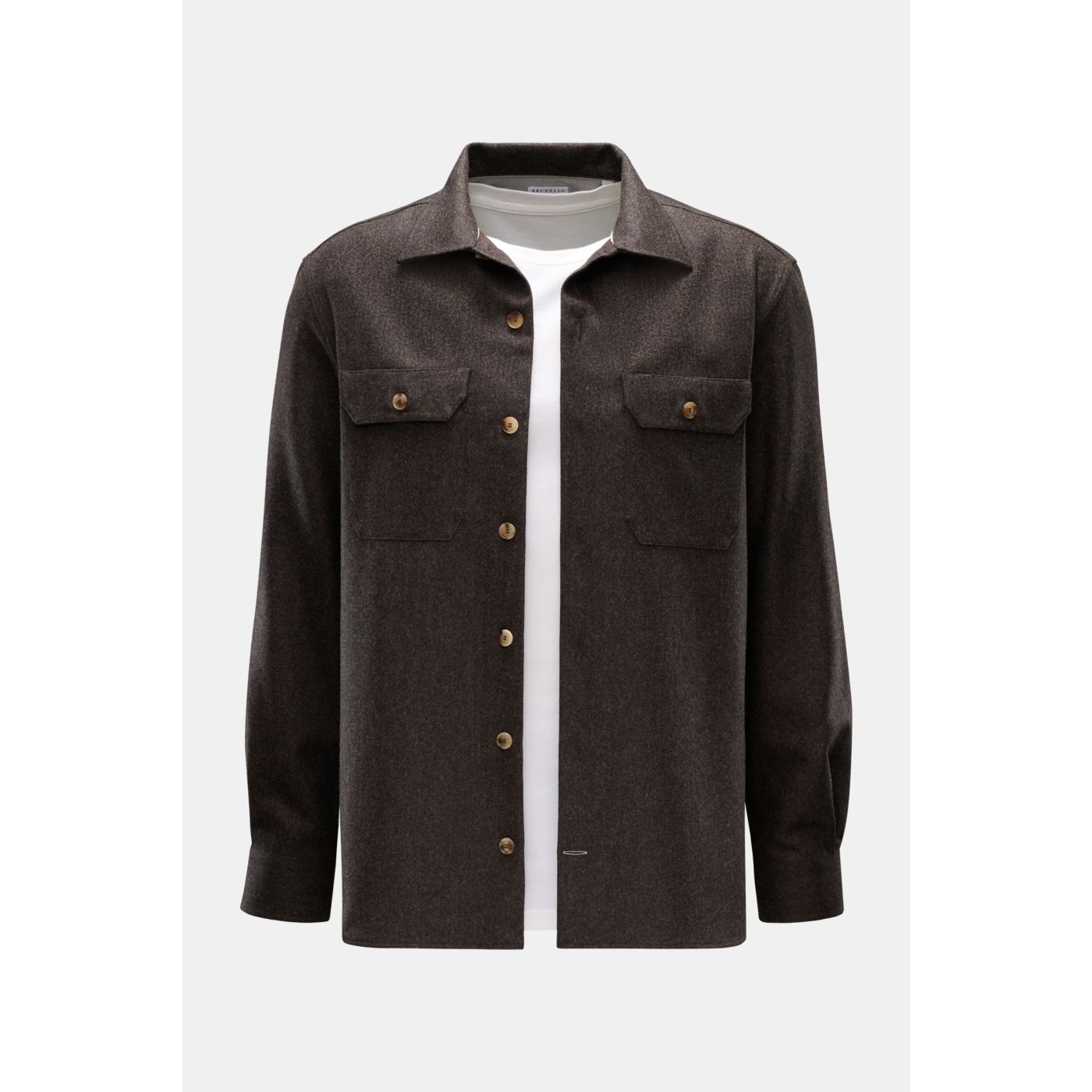 BRUNELLO CUCINELLI overshirt dark grey mottled | BRAUN Hamburg