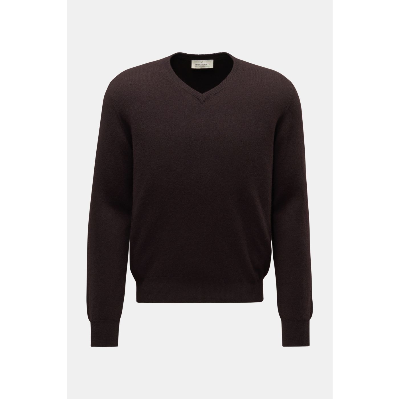BRUNO MANETTI cashmere V-neck jumper brown | BRAUN Hamburg