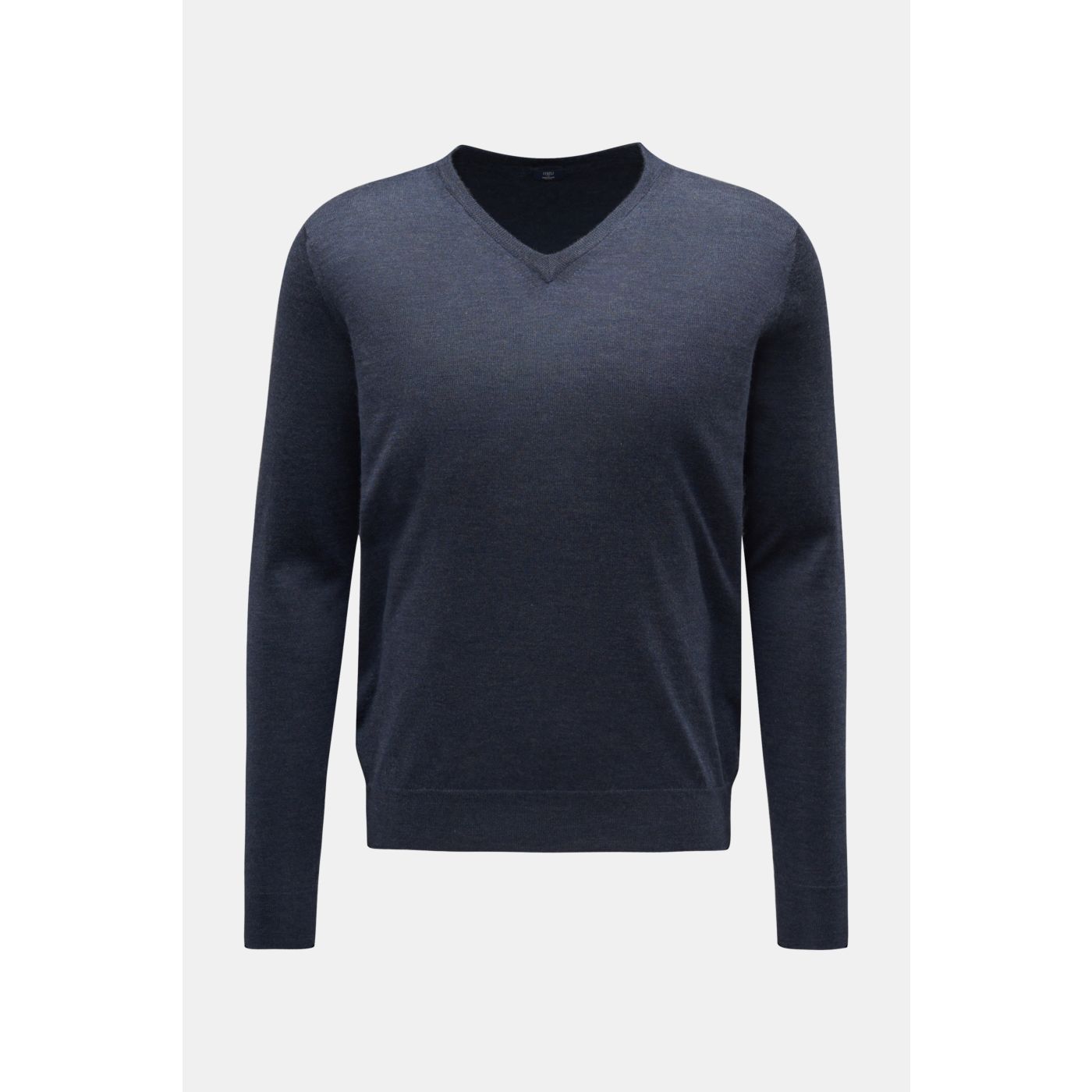 FEDELI Feinstrick V-Neck Pullover graublau | BRAUN Hamburg