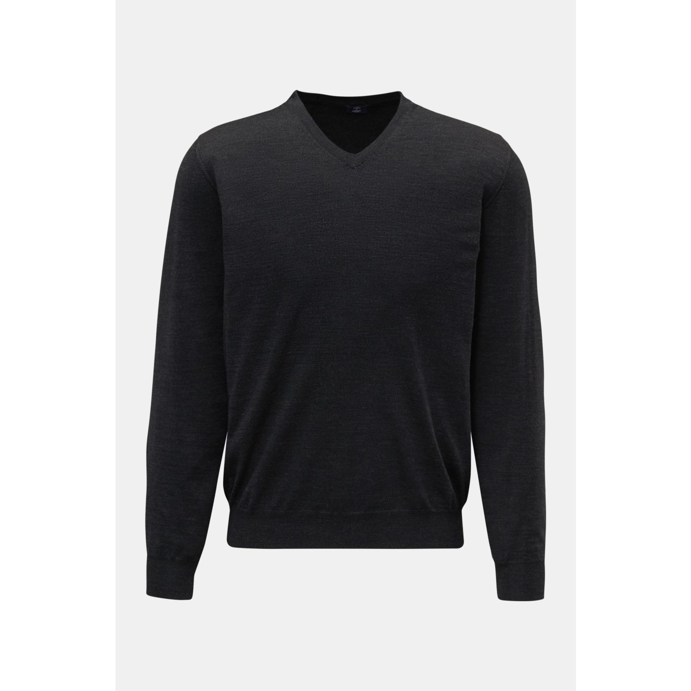 FEDELI Feinstrick V-Neck Pullover dunkelgrau | BRAUN Hamburg