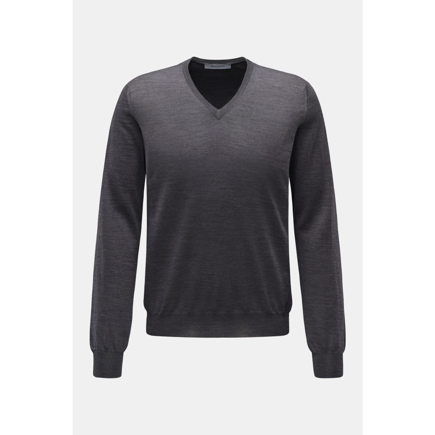 GRAN SASSO Feinstrick V-Neck Pullover dunkelgrau | BRAUN Hamburg