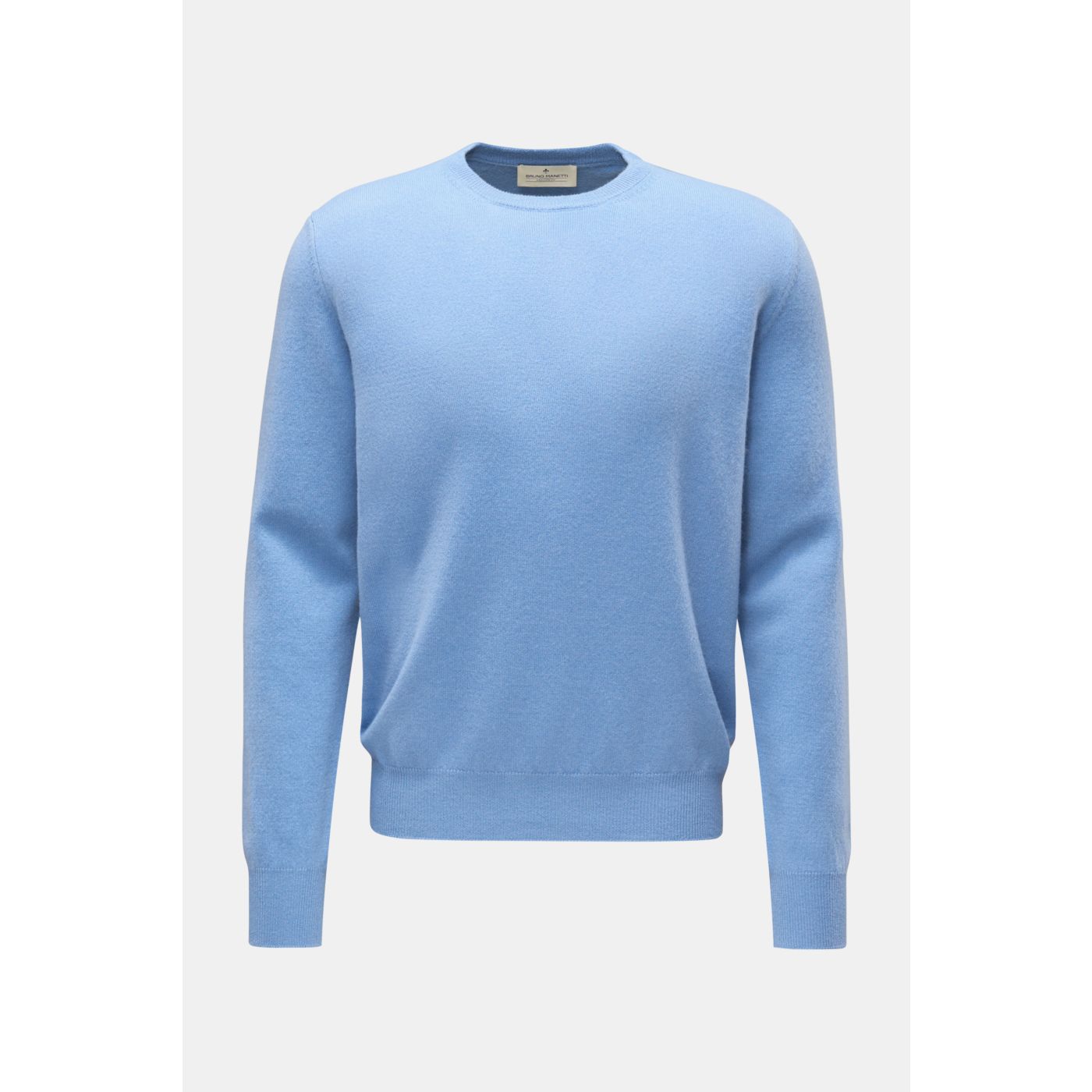 BRUNO MANETTI cashmere crew neck jumper smoky blue | BRAUN Hamburg