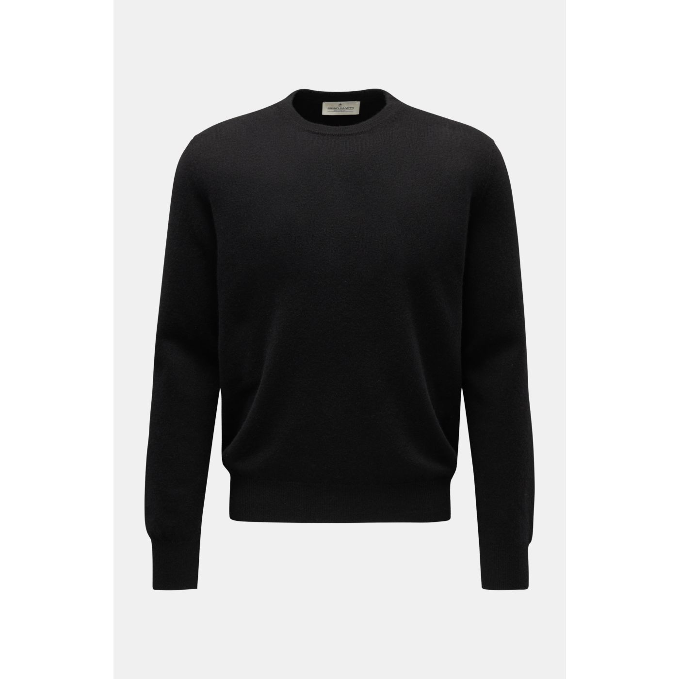 BRUNO MANETTI cashmere crew neck jumper black | BRAUN Hamburg