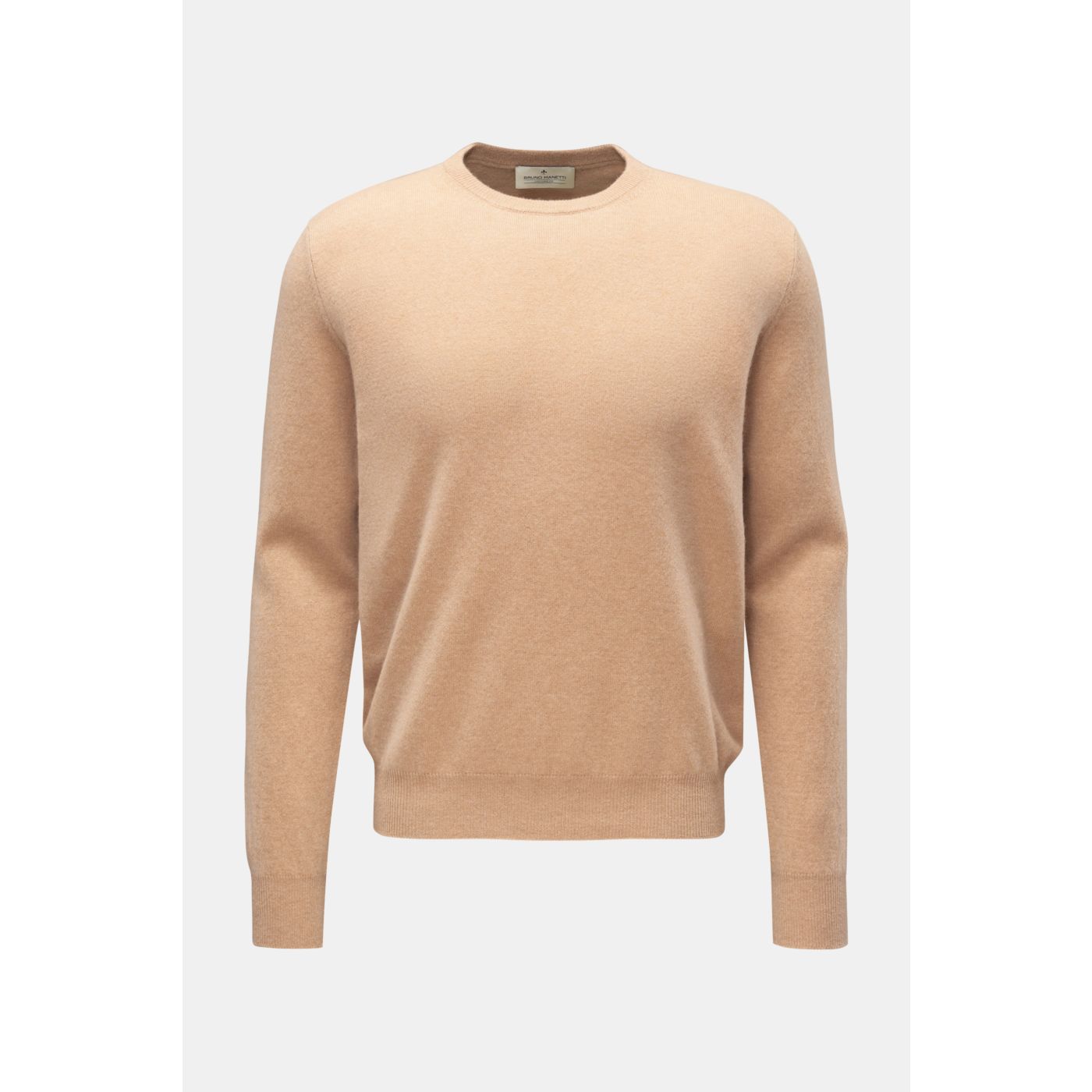 BRUNO MANETTI cashmere crew neck jumper beige | BRAUN Hamburg