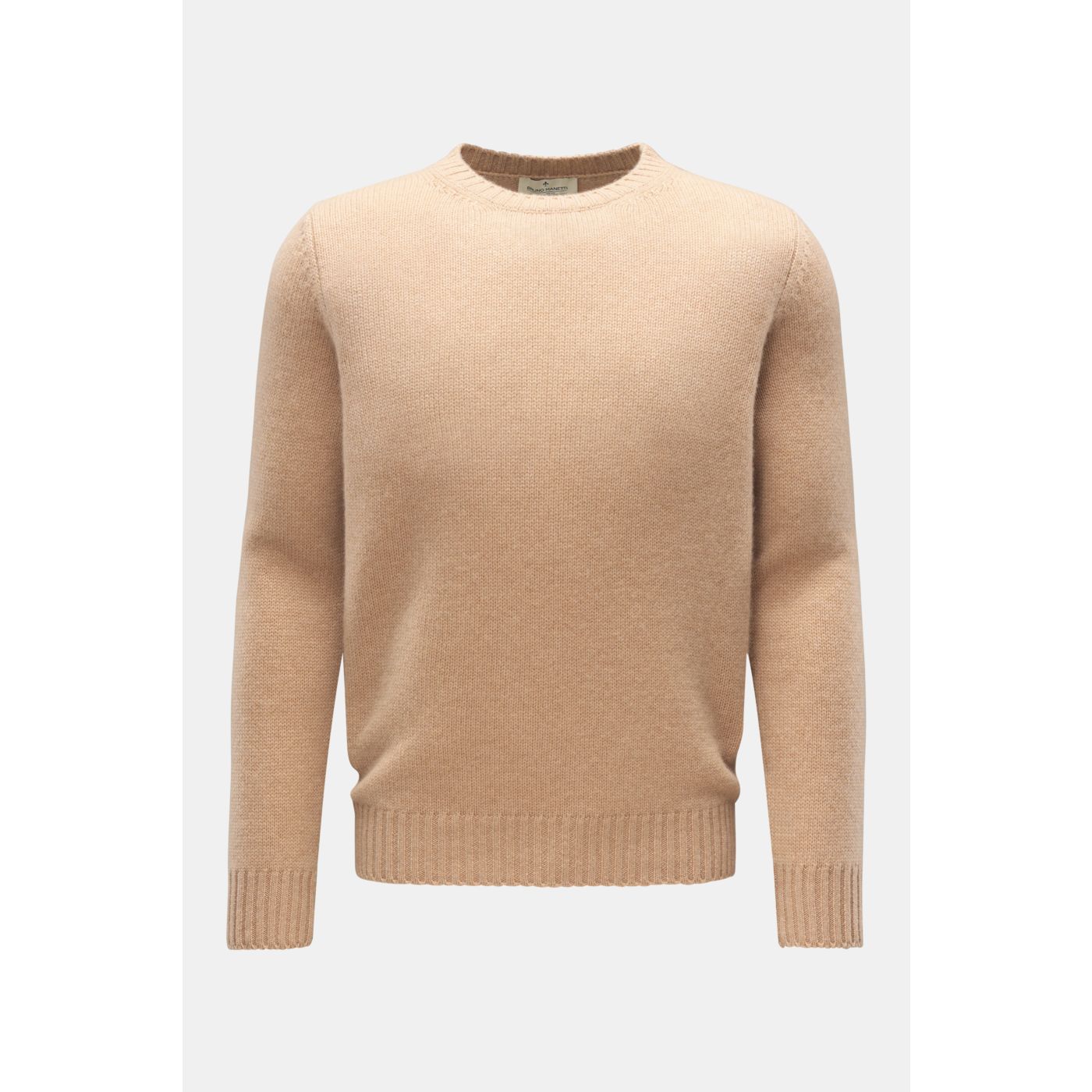 BRUNO MANETTI cashmere crew neck jumper beige | BRAUN Hamburg