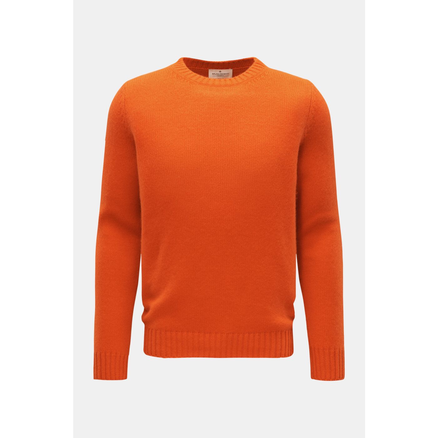 BRUNO MANETTI cashmere crew neck jumper orange | BRAUN Hamburg