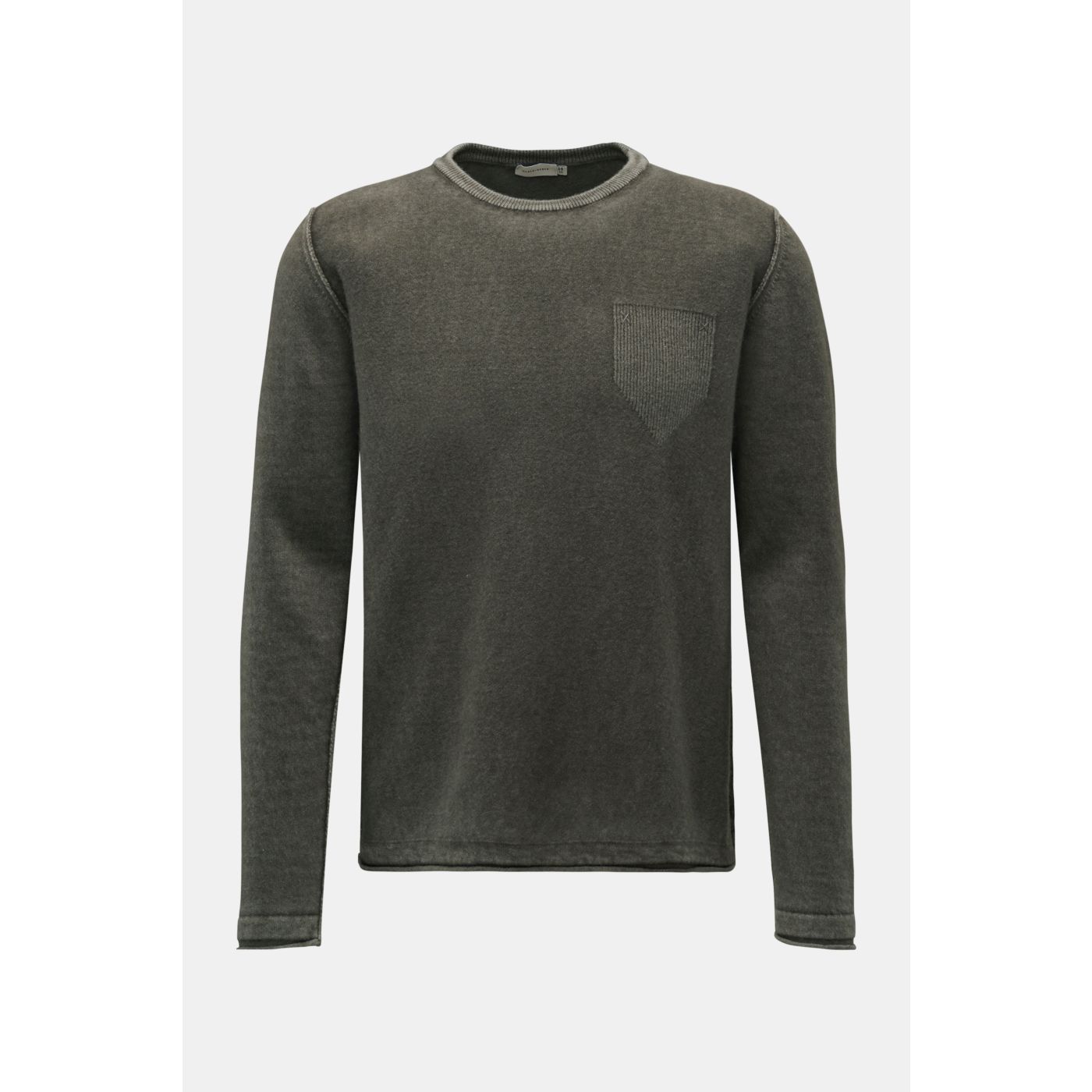 WEBER + WEBER crew neck jumper grey green | BRAUN Hamburg