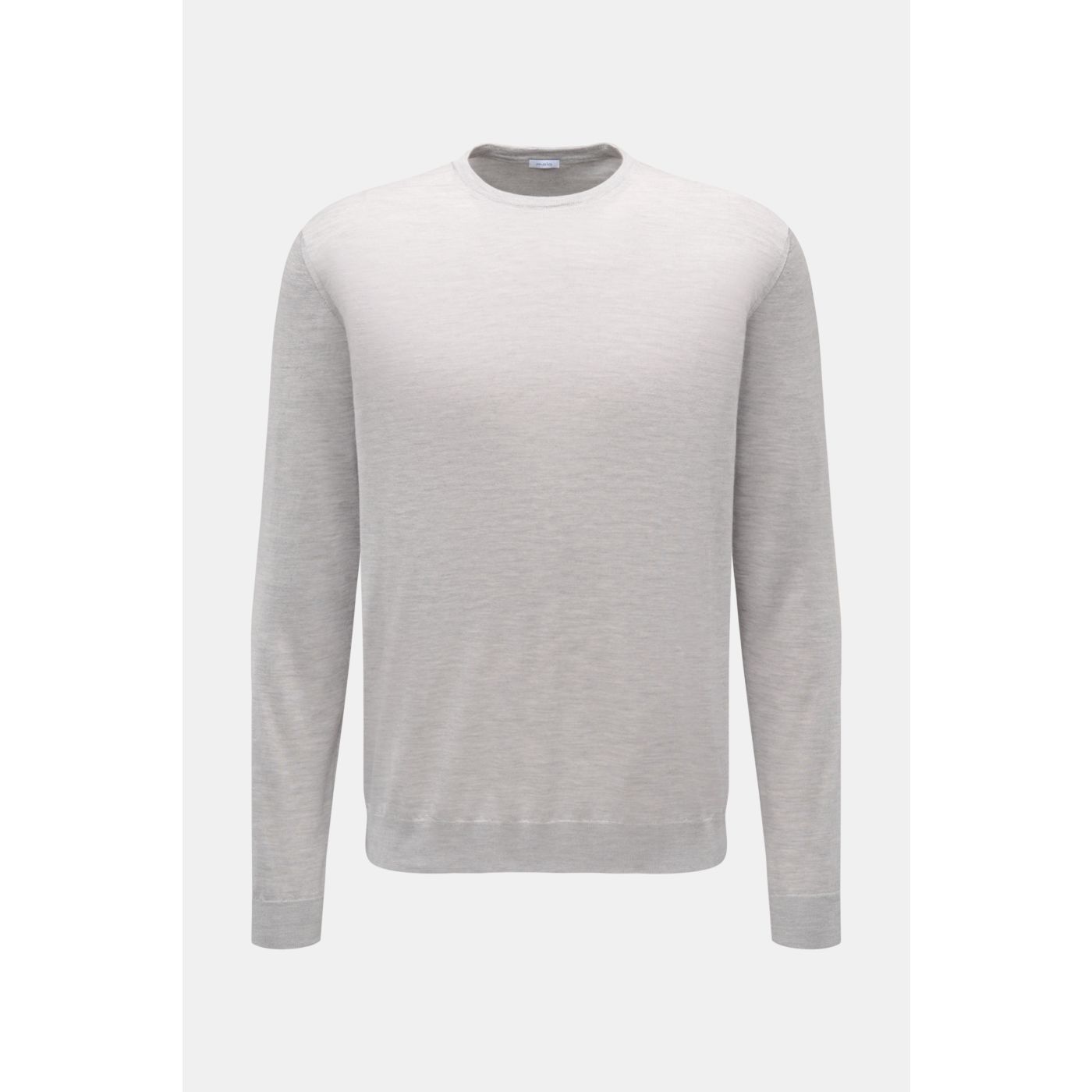 MALO cashmere crew neck jumper light grey mottled | BRAUN Hamburg