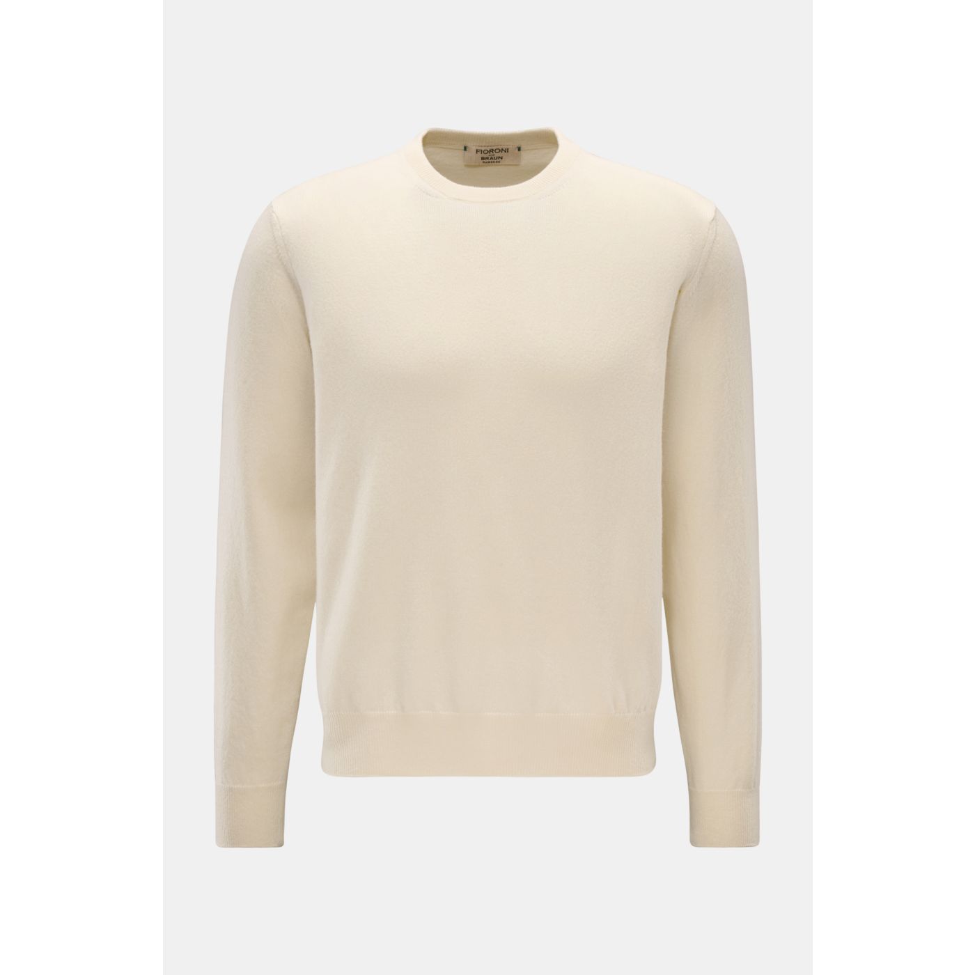 FIORONI cashmere crew neck jumper cream | BRAUN Hamburg