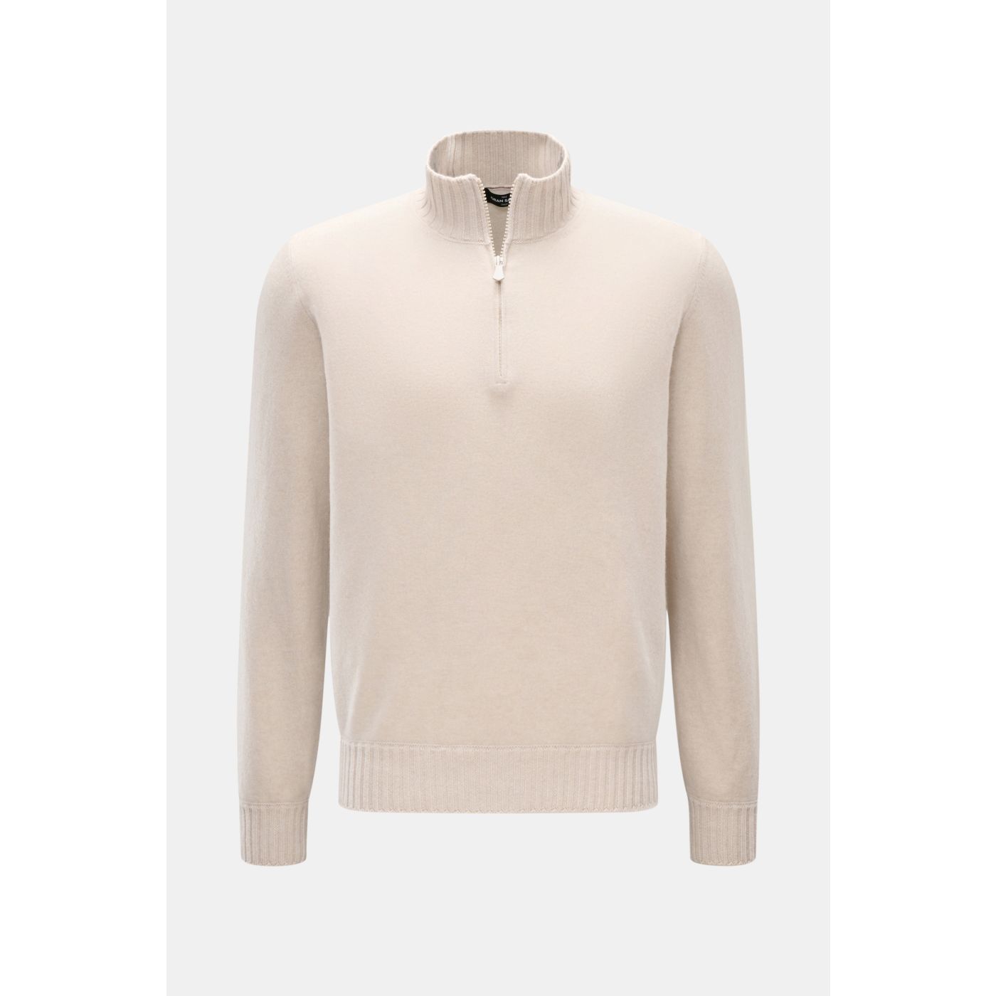 GRAN SASSO cashmere half-zip jumper sand | BRAUN Hamburg