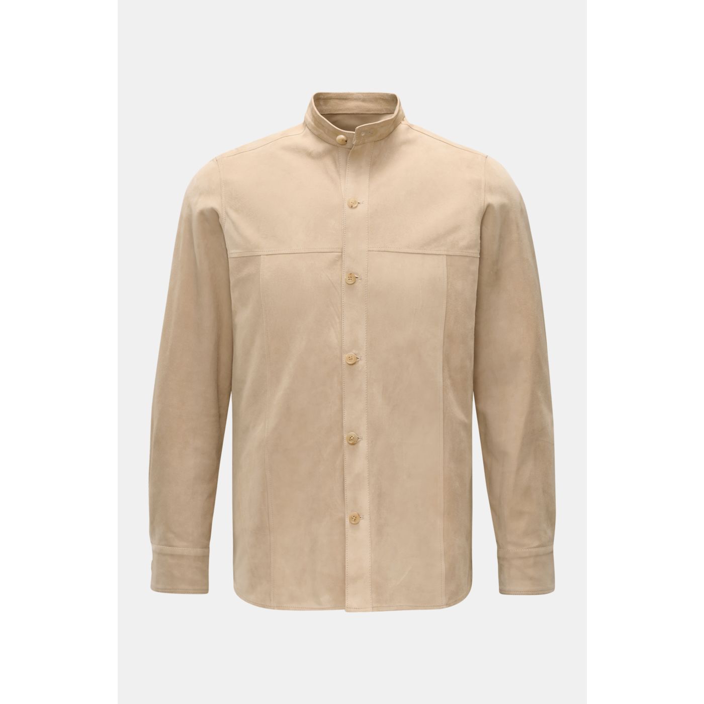 RIFUGIO Veloursleder-Overshirt beige | BRAUN Hamburg