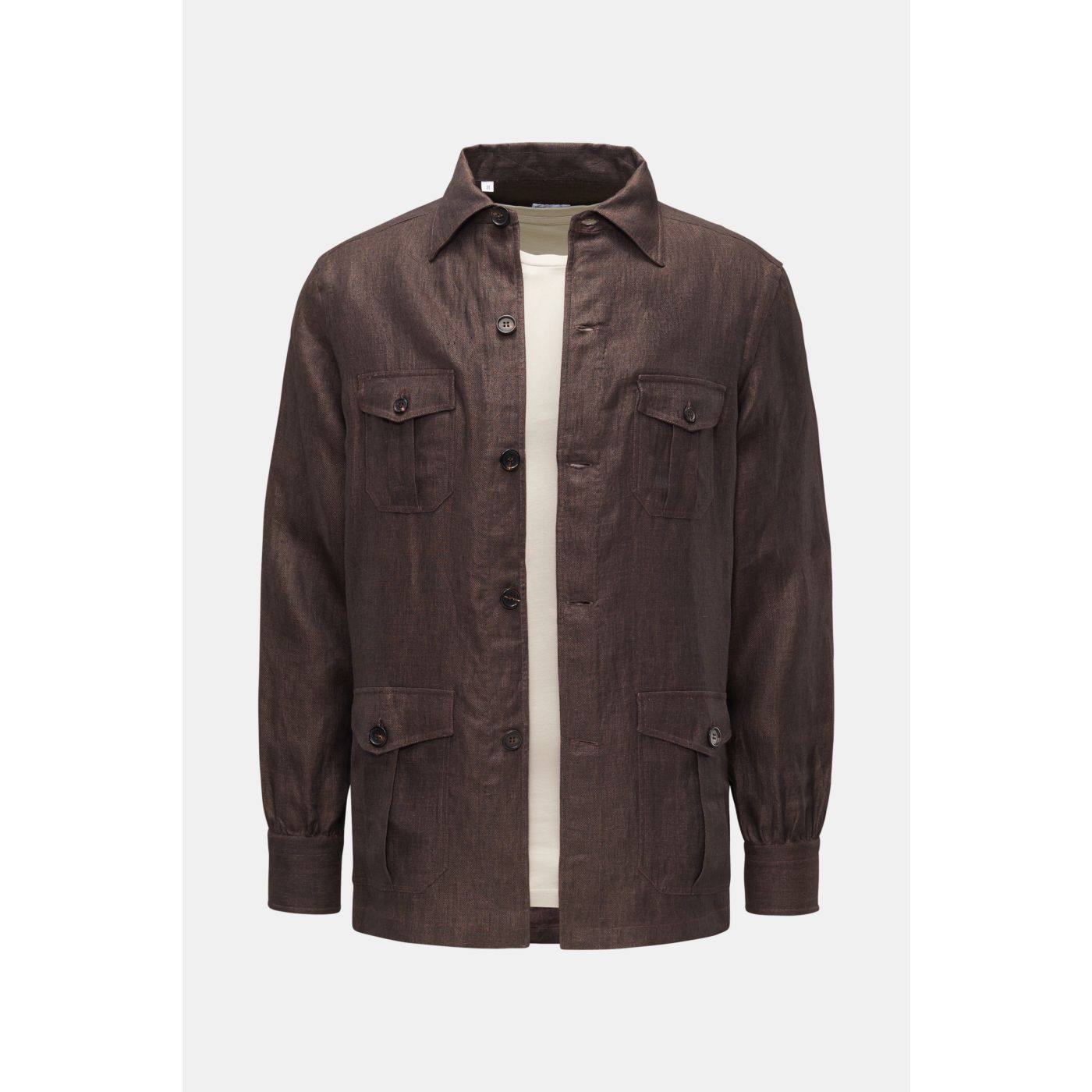 EDDY MONETTI overshirt dark brown | BRAUN Hamburg