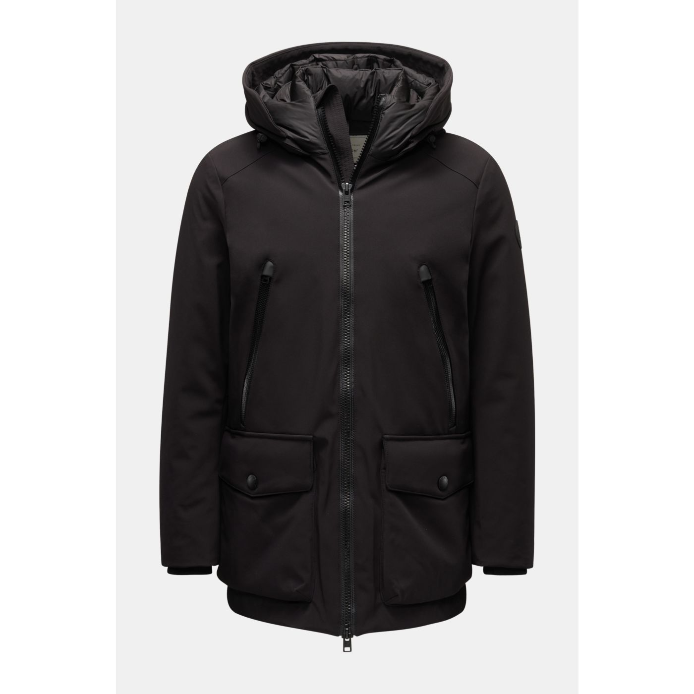 WOOLRICH softshell down parka black | BRAUN Hamburg