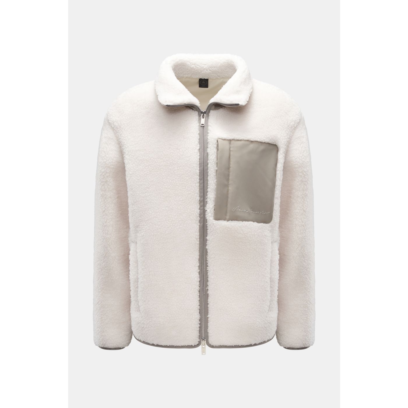 MOOSE KNUCKLES Fleecejacke 'Saglek 3 Sherpa Jacket' offwhite/beige ...