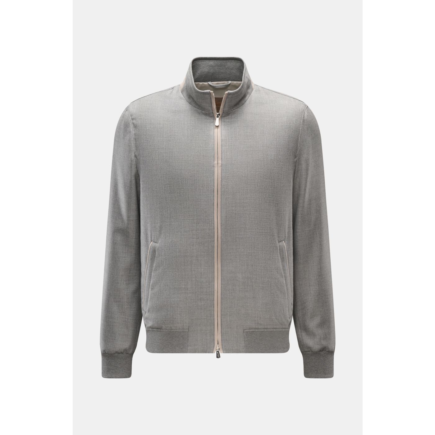 MANDELLI cashmere blouson grey mottled | BRAUN Hamburg