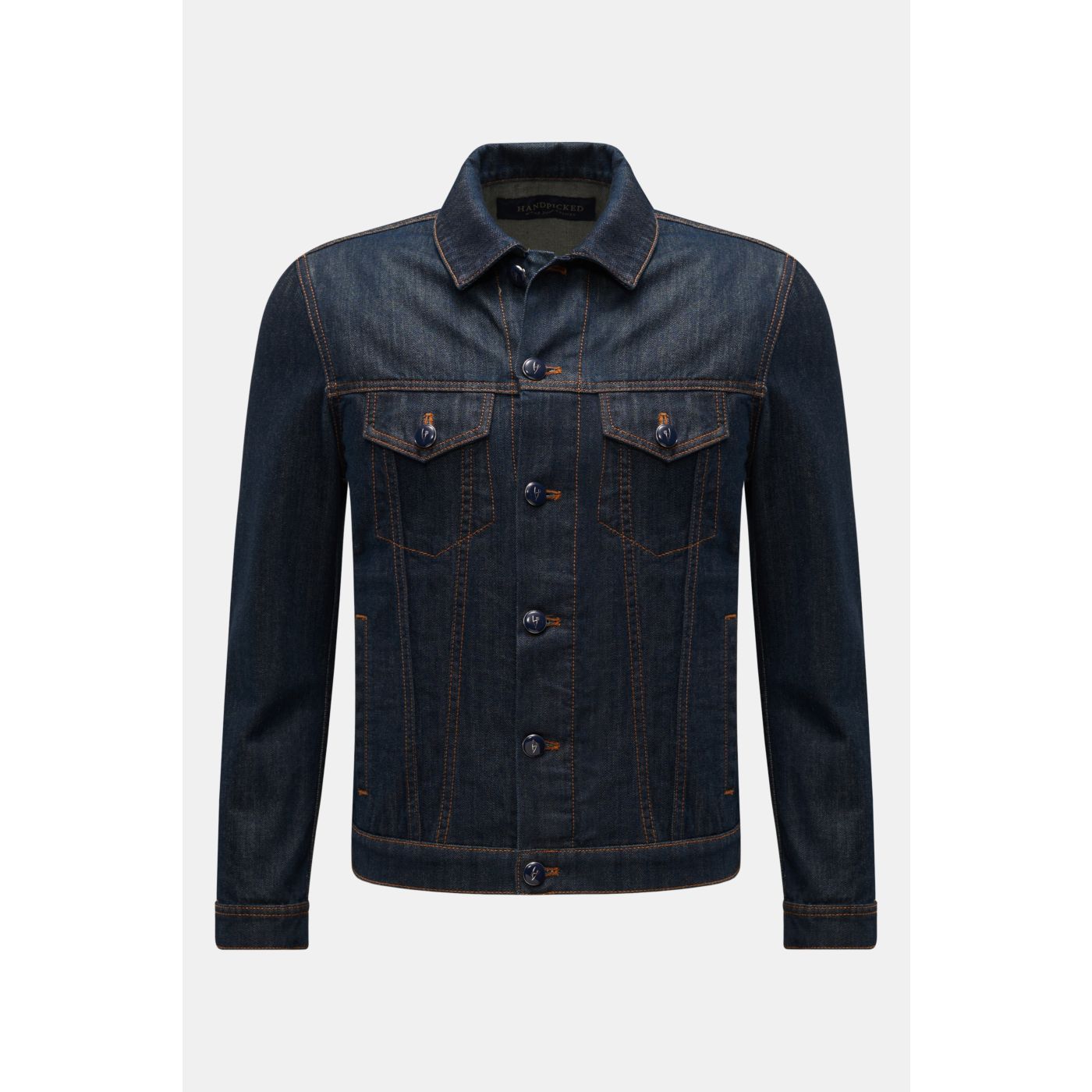 HANDPICKED denim jacket 'Soave' navy | BRAUN Hamburg