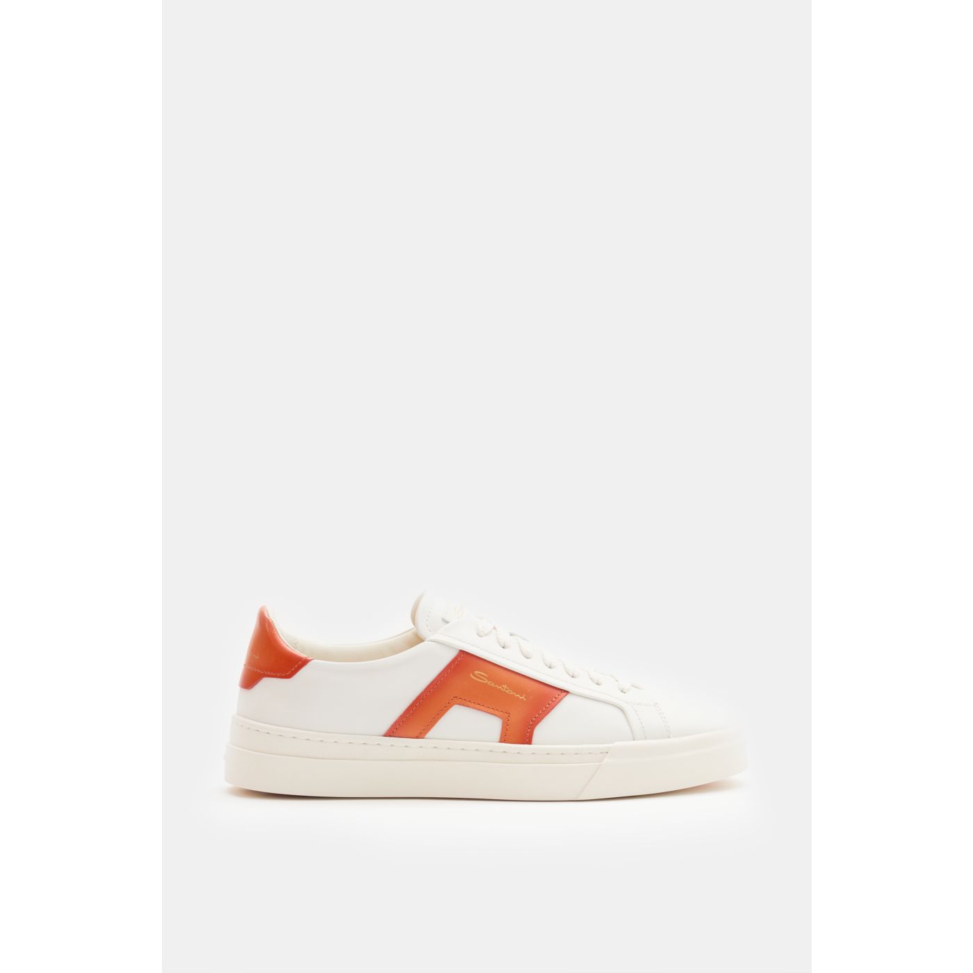 SANTONI Sneaker 'Double Buckle' orange/weiß | BRAUN Hamburg