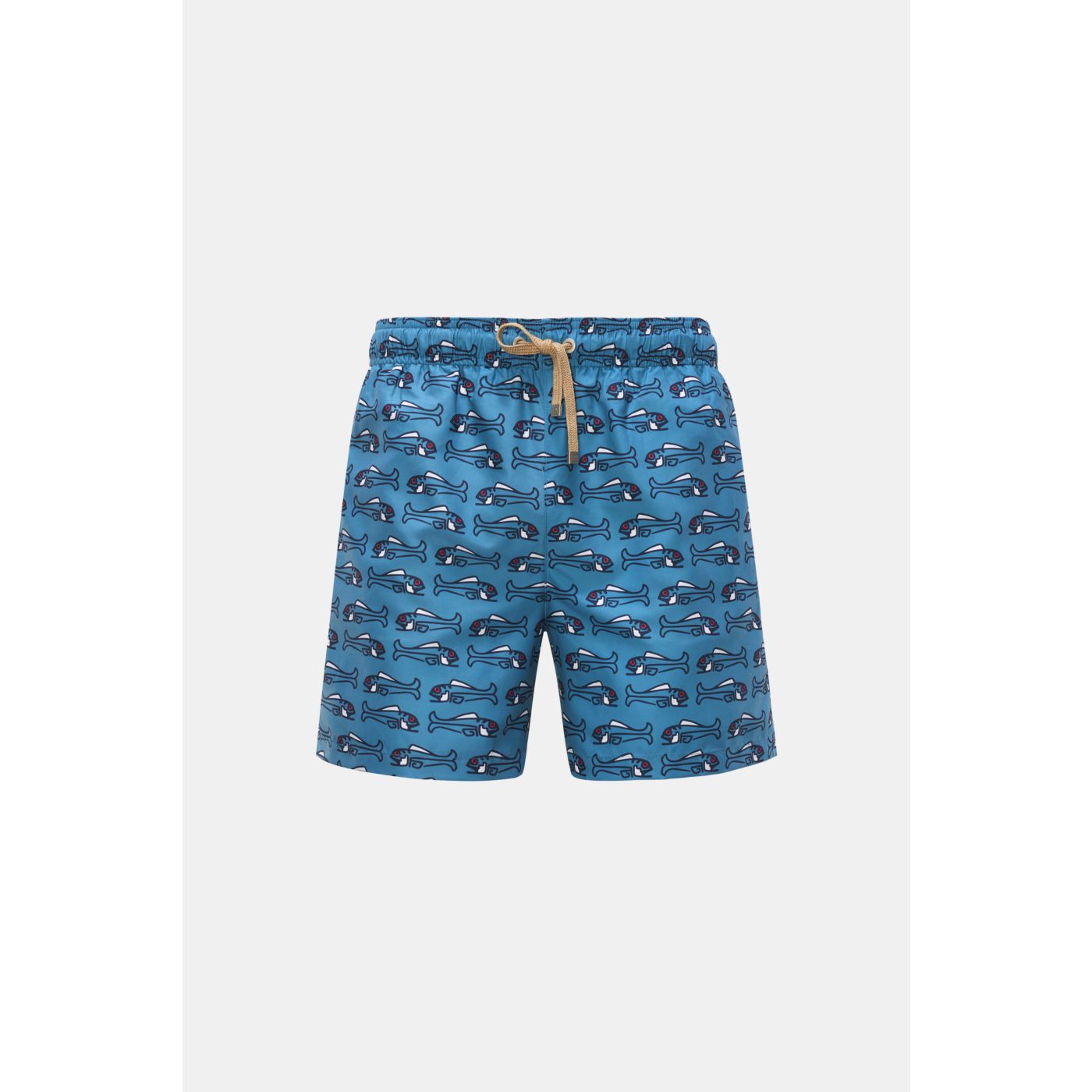 BENIBECA swim shorts 'Caleta Shorter' smoky blue/navy/white patterned ...
